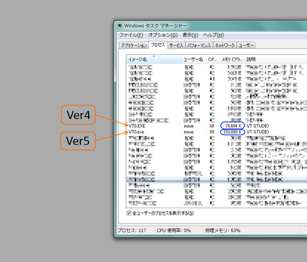 VT STUDIO Ver5 はメモリ食いすぎ: 高野精器電機屋の備忘帳
